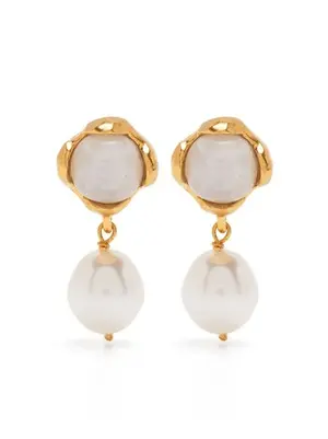 ALIGHIERI The Moonlight Capture Pearl Earrings - Gold