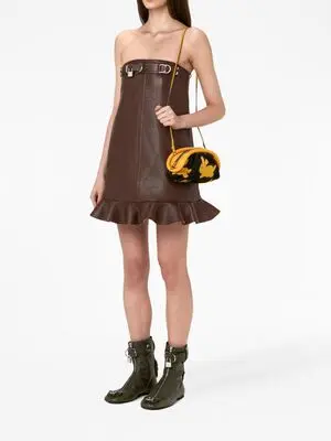 JW Anderson Padlock-detail Mini Dress - Brown