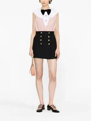 Gucci Button-up Crepe Skirt