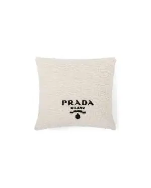 Prada Faux-fur Cashmere And Wool Throw Pillow - Neutral