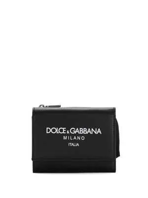 Dolce & Gabbana Logo-print Flap Wallet - Black
