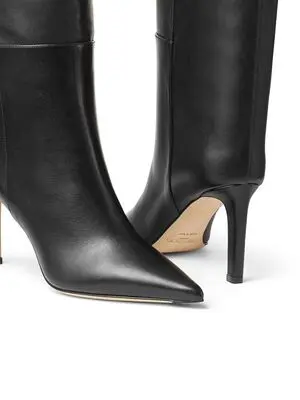 JIMMY CHOO Alizze Leather Boots - Black