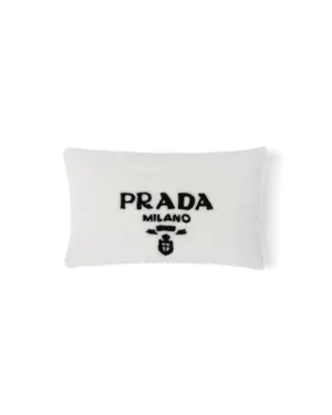 Prada Sheepskin Pillow - White/black