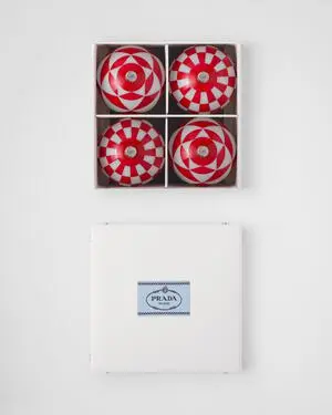 Prada Glass Christmas Ornament Set