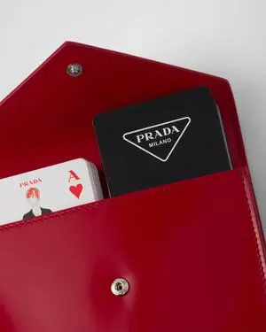 Prada Playing Cards With Leather Case