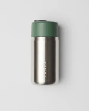 Prada Stainless Steel Travel Mug, 340 Ml - Silver/spruce