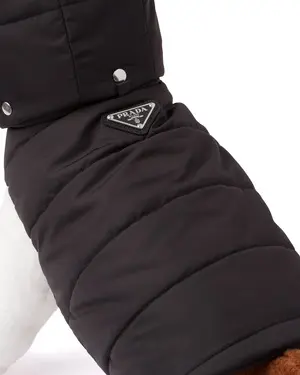 Prada Re-nylon Puffer Dog Coat With Hood