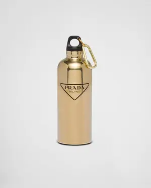 Prada Stainless Steel Insulated Water Bottle, 500 Ml - Gold/Black