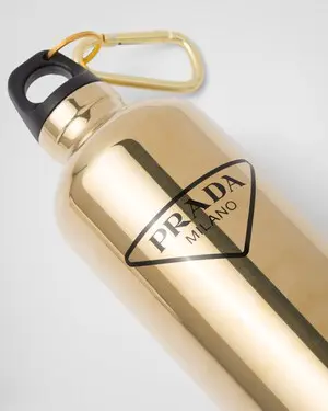 Prada Stainless Steel Insulated Water Bottle, 500 Ml - Gold/Black