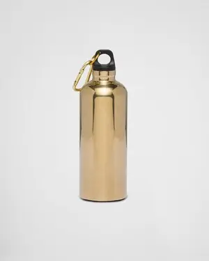 Prada Stainless Steel Insulated Water Bottle, 500 Ml - Gold/Black
