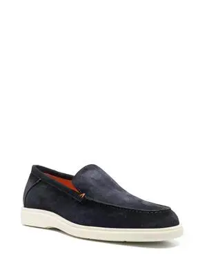 Santoni Almond-toe Loafers - Blue