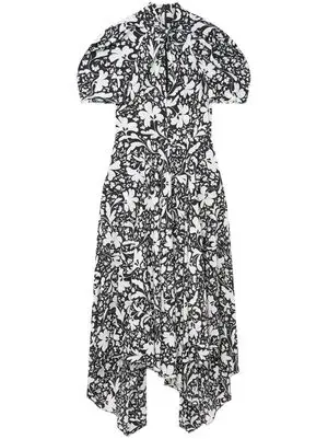 Stella McCartney Floral-print Silk Dress - Black