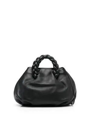 Hereu Bombon Leather Tote Bag - Black
