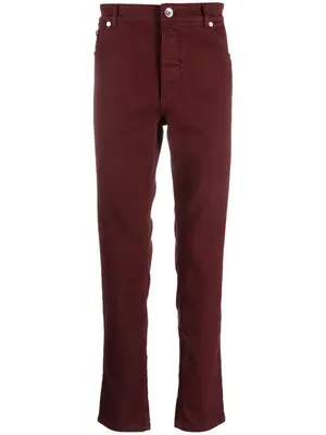 Brunello Cucinelli Mid-rise Straight-leg Jeans - Red