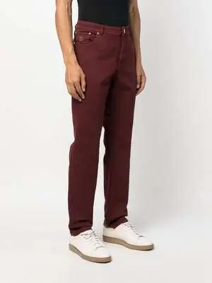 Brunello Cucinelli Mid-rise Straight-leg Jeans - Red