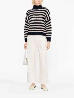 Brunello Cucinelli Stripe-print Turtleneck Jumper