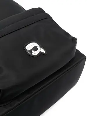 Karl Lagerfeld Logo-patch Faux-leather Backpack