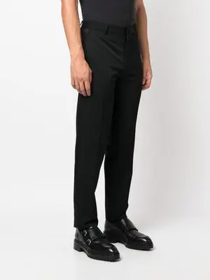 LANVIN Satin-trim Tailored Wool Trousers