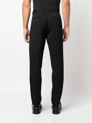 LANVIN Satin-trim Tailored Wool Trousers