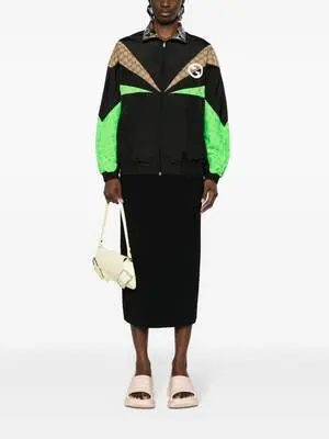 Gucci Panelled Gg Canvas Bomber Jacket