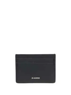 JIL SANDER Logo-print Leather Cardholder - Black
