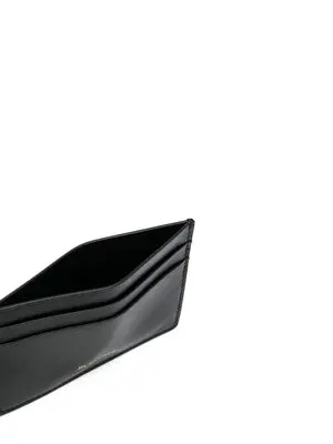 JIL SANDER Logo-print Leather Cardholder - Black