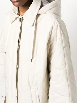 Brunello Cucinelli Wide-sleeve Quilted Coat - Neutrals