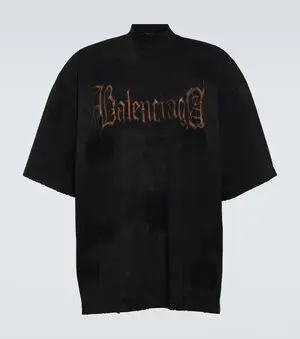 Balenciaga Large Fit Cotton Jersey T-shirt
