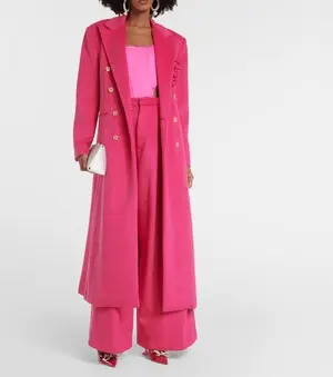 Giuseppe Di Morabito Floral-appliqué Double-breasted Coat - Pink