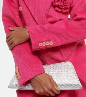 Giuseppe Di Morabito Floral-appliqué Double-breasted Coat - Pink
