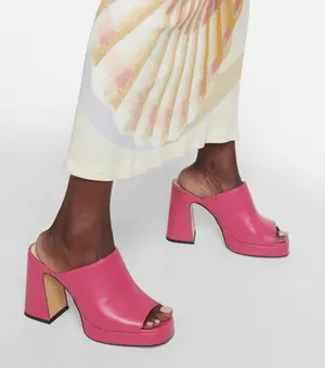 SOULIERS MARTINEZ Alba 90 Leather Mules