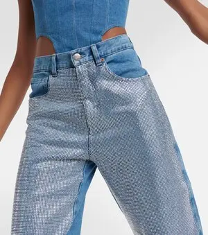 Giuseppe Di Morabito Embellished Wide-leg Jeans