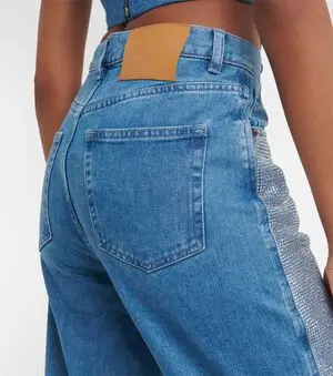 Giuseppe Di Morabito Embellished Wide-leg Jeans