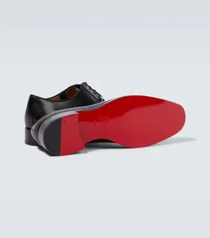 CHRISTIAN LOUBOUTIN Chambeliss Leather Derby Shoes - Black