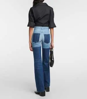 PETER DO Patchwork High-rise Straight Jeans