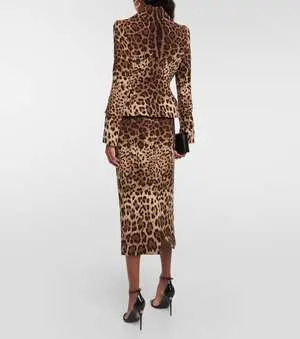 Dolce & Gabbana Leopard-print Wool Crêpe Jacket