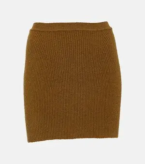 Wardrobe.NYC Ribbed-knit Mini Skirt