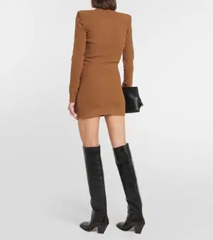 Wardrobe.NYC Ribbed-knit Cotton-blend Mini Skirt