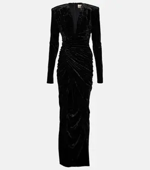 Alexandre Vauthier Velvet Gown - Black
