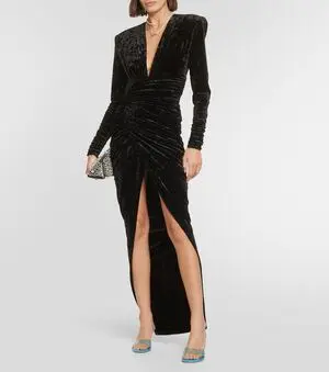 Alexandre Vauthier Velvet Gown - Black