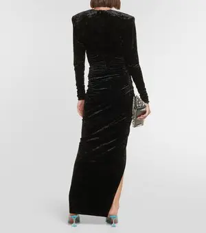 Alexandre Vauthier Velvet Gown - Black