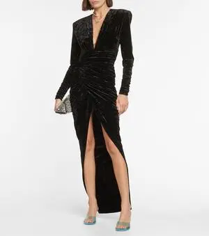 Alexandre Vauthier Velvet Gown - Black