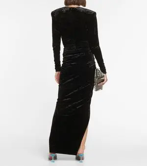 Alexandre Vauthier Velvet Gown - Black