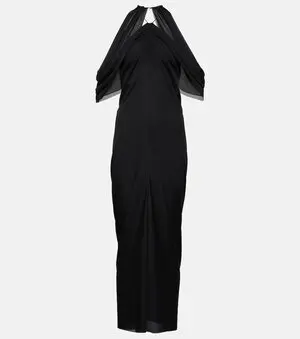 JW Anderson Off-shoulder Draped Midi Dress