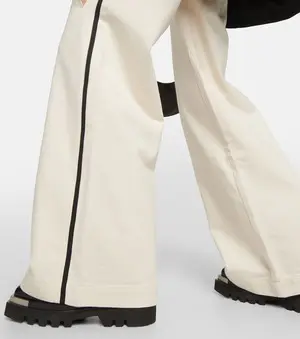 PETER DO Distressed High-rise Wide-leg Jeans - White