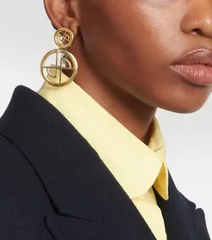 Patou Logo Drop Earrings