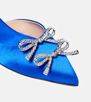 Giambattista Valli Embellished Satin Mules