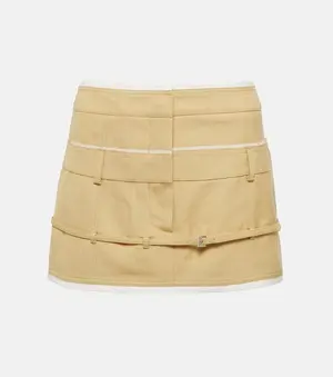 Jacquemus La Mini Jupe Caraco Miniskirt - Beige