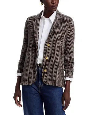 Bloomingdale'S 100% Cashmere Notch Lapel Blazer