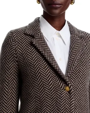 Bloomingdale'S 100% Cashmere Notch Lapel Blazer